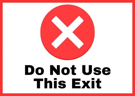 Printable Not An Exit Sign 12 Free Designs The Pink Craft Box