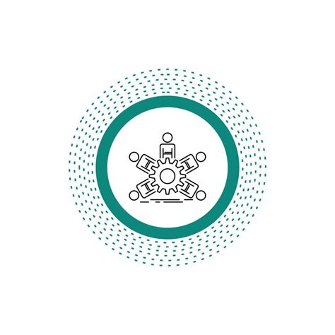 Team Group Leadership Business Teamwork Line Icon Vector Isolated Illustration 12914491