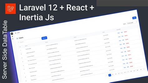 "Laravel 12 + React Inertia.js Server-Side DataTable | Full CRUD with React Table" Part -2 - YouTube