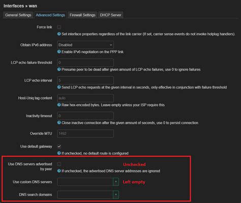 Leaving DNS Servers Empty On Interface Settings Installing And Using OpenWrt OpenWrt Forum