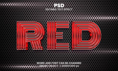Premium Psd Red 3d Editable Photoshop Text Effect Style With Modern Background