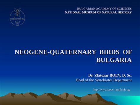 Pdf Neogene Birds Of Bulgaria