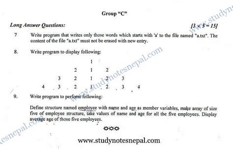 IT Structured Programming Questions Bank STUDY NOTES NEPAL