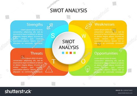 Swot Infographic Analysis Template Background Icon Stock Vector