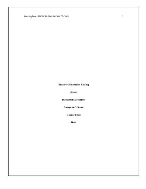 SOLUTION Encoder Simulation Coding Studypool