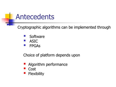 ppt towards fpga architectures optimized for cryptographic algorithms