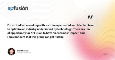 Meet The Team Zach Pflederer Joins Us As A Highly Talented Senior Backend Apfusion