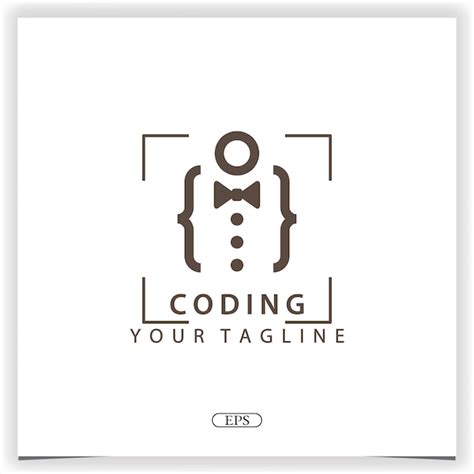 Premium Vector Tie Coding Or Programmer Logo Premium Elegant Template