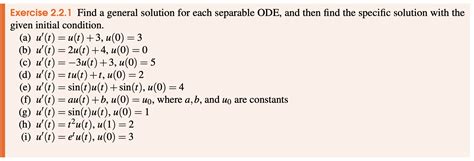 solved exercise 2 2 1 find a general solution for each