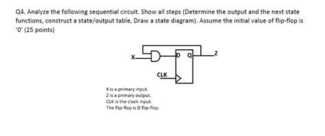 solved analyze the following sequential circuit show all