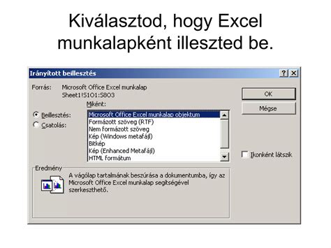 excel word ole ppt