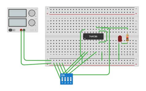 Circuit Design 4 Bit Parity Generator Tinkercad