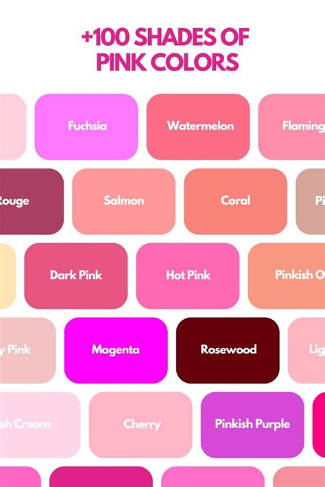 Bright Pink Color Names