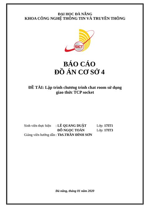 Lập Trình Chương Trình Chat Room Sử Dụng Giao Thức Tcp Socket Pdf
