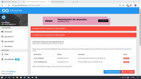 Ssl Certificate Verification Hosting Support Infinityfree Forum