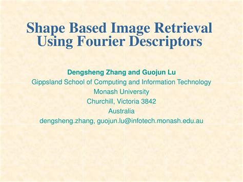Ppt Shape Based Image Retrieval Using Fourier Descriptors Powerpoint