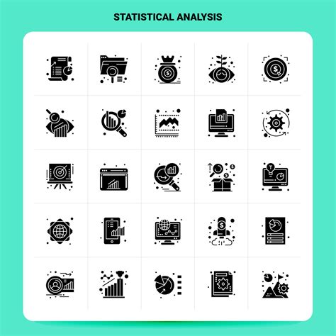 Solid 25 Statistical Analysis Icon Set Vector Glyph Style Design Black Icons Set Web And Mobile Solid 25 Statistical Analysis Icon Set Vector Glyph Style Design Black Icons Set Web And Mobile