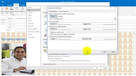 How To Add Custom Stationery In Outlook Emails Learn Excel Course Ms