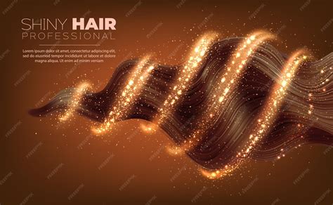 Premium Vector Woman Hair Protect Shampoo Brown Strand Wave Curl Premium Vector Woman Hair Protect Shampoo Brown Strand Wave Curl