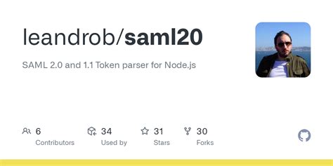 GitHub Leandrob Saml SAML And Token Parser For Node Js