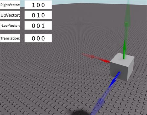 Confusion With Cframe Matrix Vectors Scripting Support Developer Forum Roblox