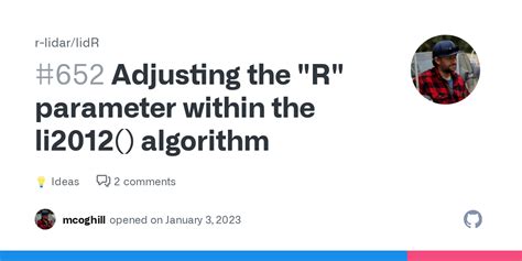 Adjusting The R Parameter Within The Li2012 Algorithm · R Lidar