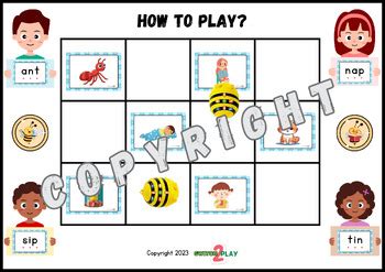 Bee Bot CVC Matching Game S A T I P N By Switch2Play TPT