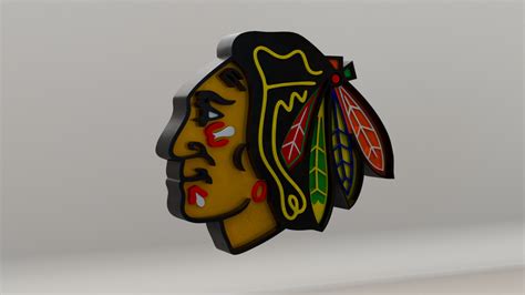 Nhl Chicago Blackhawks Team Logo 3d Model By Guimart