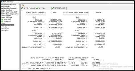 assessment of model inputs and outputs for scenario 1 to 2037