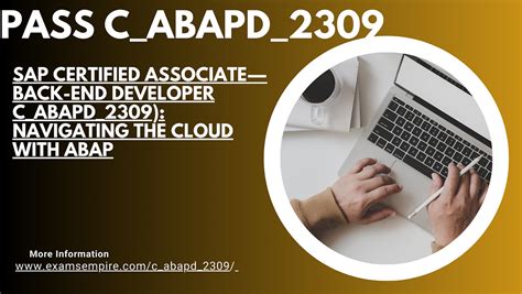 Sap Certified Associate — Back End Developer C Abapd 2309 Navigating The Cloud With Abap By