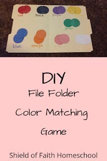 DIY File Folder Color Matching Game Matching Games Matching Games For Babes Folder Games