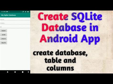 How To Create A Sqlite Database In Android Harpreet Studio