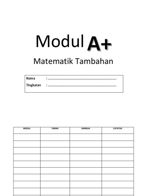 Modul A Add Math Pdf Modul A Add Math Pdf