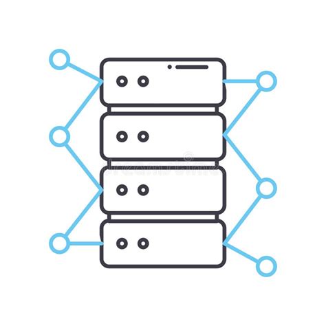 Structured Data Line Icon Outline Symbol Vector Illustration Concept