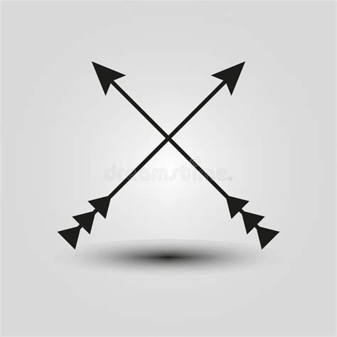 Black Two Arrows Cross Vector Illustration Stock Vector Illustration Of Object Design 271284851