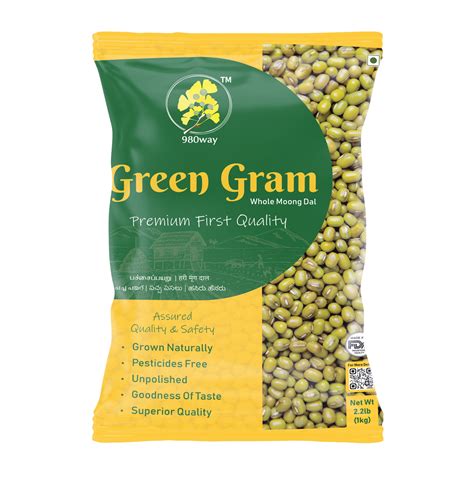 Green Gram Whole Moong Dal 1000 Gms 22 Lbs 980way