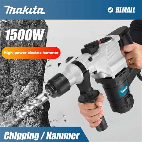 Makita 2in1 220v 1500w Rotary Hammer Drill Chipping Gun Demolition Jack
