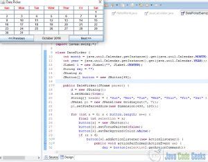 Java Swing Date Picker Example Java Code Geeks