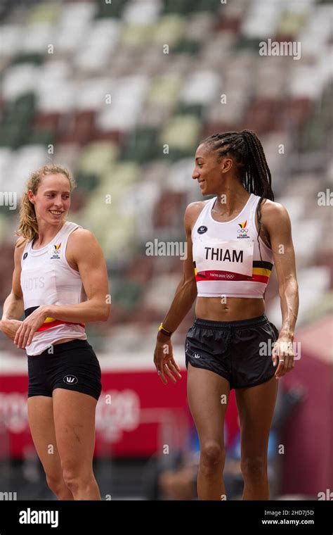 Nafissatou Thiam Participating In The High Jump Of The Heptathlon At