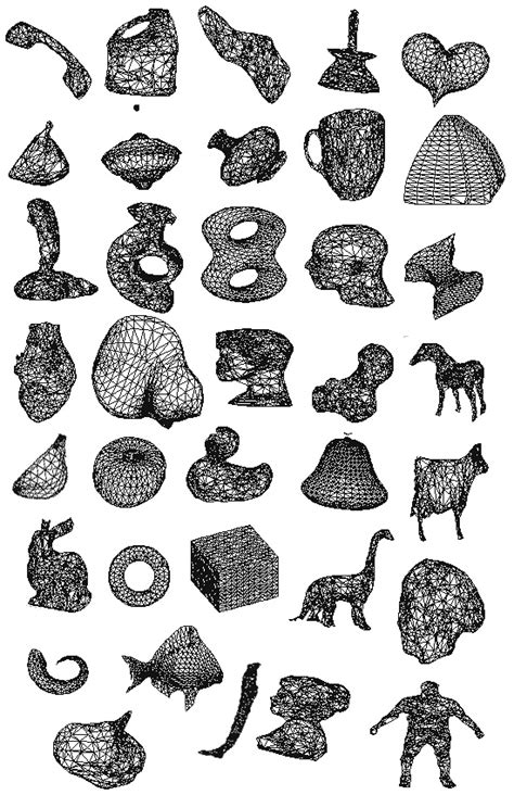2 triangular meshes of objects used in our experiments download