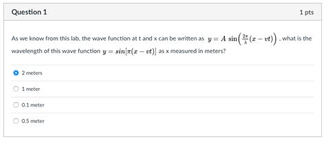 Solved As We Know From This Lab The Wave Function At T And Chegg Com
