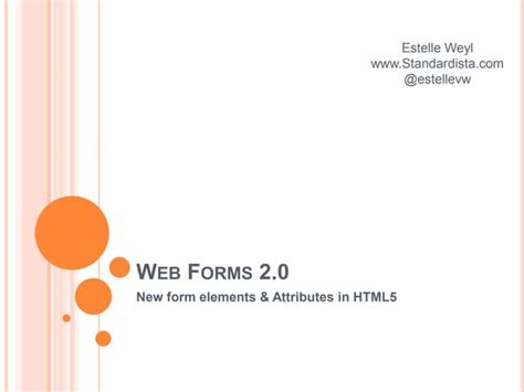 Html5 Web Forms Pptx Web Development Internet
