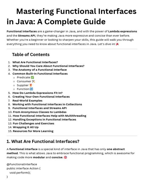 Functional Interfaces In Java Pdf Anonymous Function Method Computer Programming