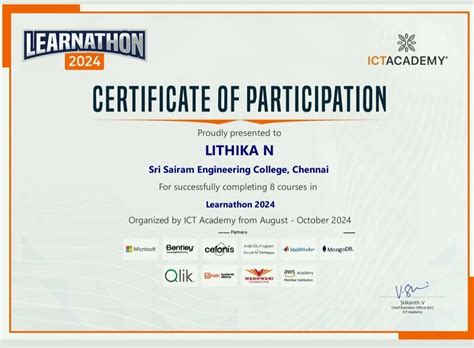 Lithika Narayanan On Linkedin Learnathon2024 Ictacademy
