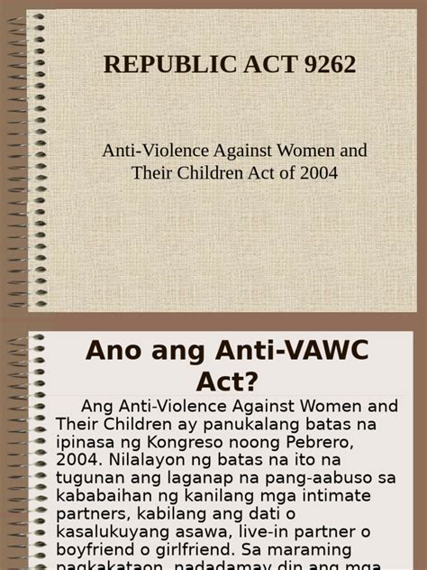 Anti Vawc Act Tagalog Pdf