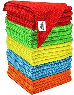 Sandt Inc 25 Pack Microfiber Cleaning Cloth Bulk Microfiber Towel For