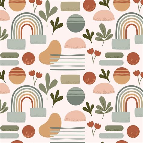Premium Vector Soft Earth Tones Pattern Template