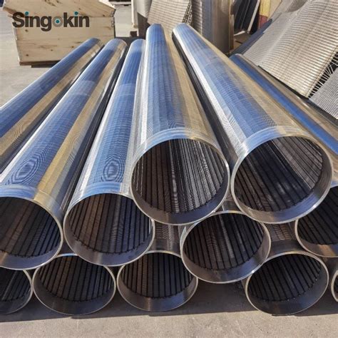 continuous slot 6 8 9 5 8 10 12 wedge wire drilling pipe wrapped