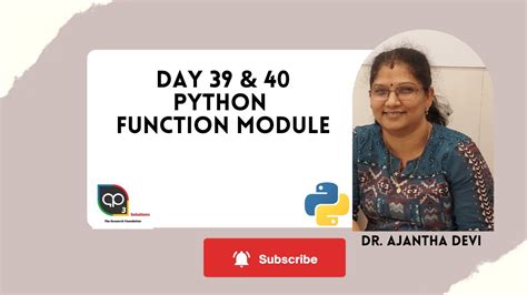 Day 39 And 40 Python Function Module Youtube