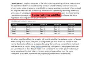 Make All Table Column Widths Even In A Microsoft Word Table GeekPossible